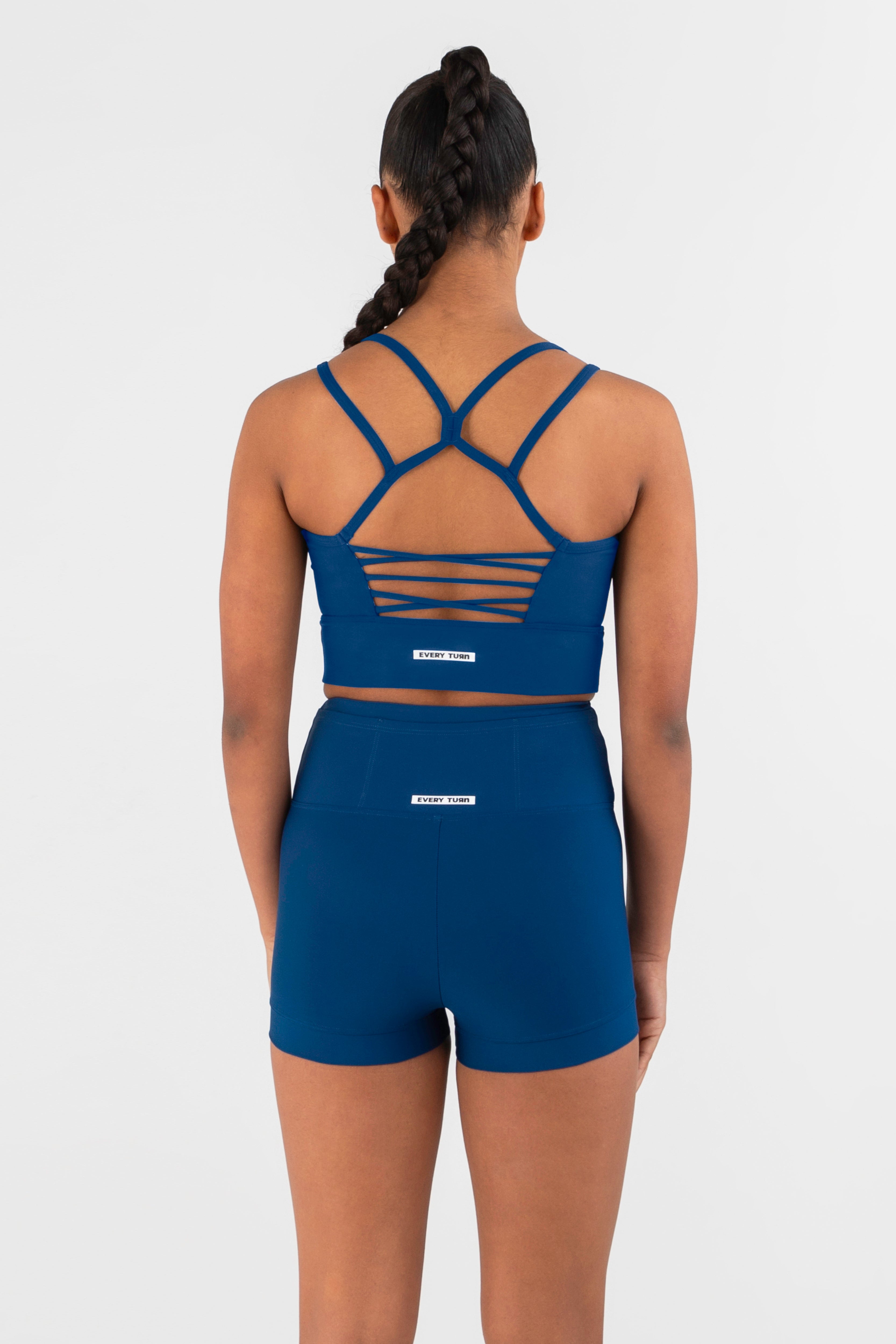 Empowered Long Line Crop Top Dark Ocean Every Turn